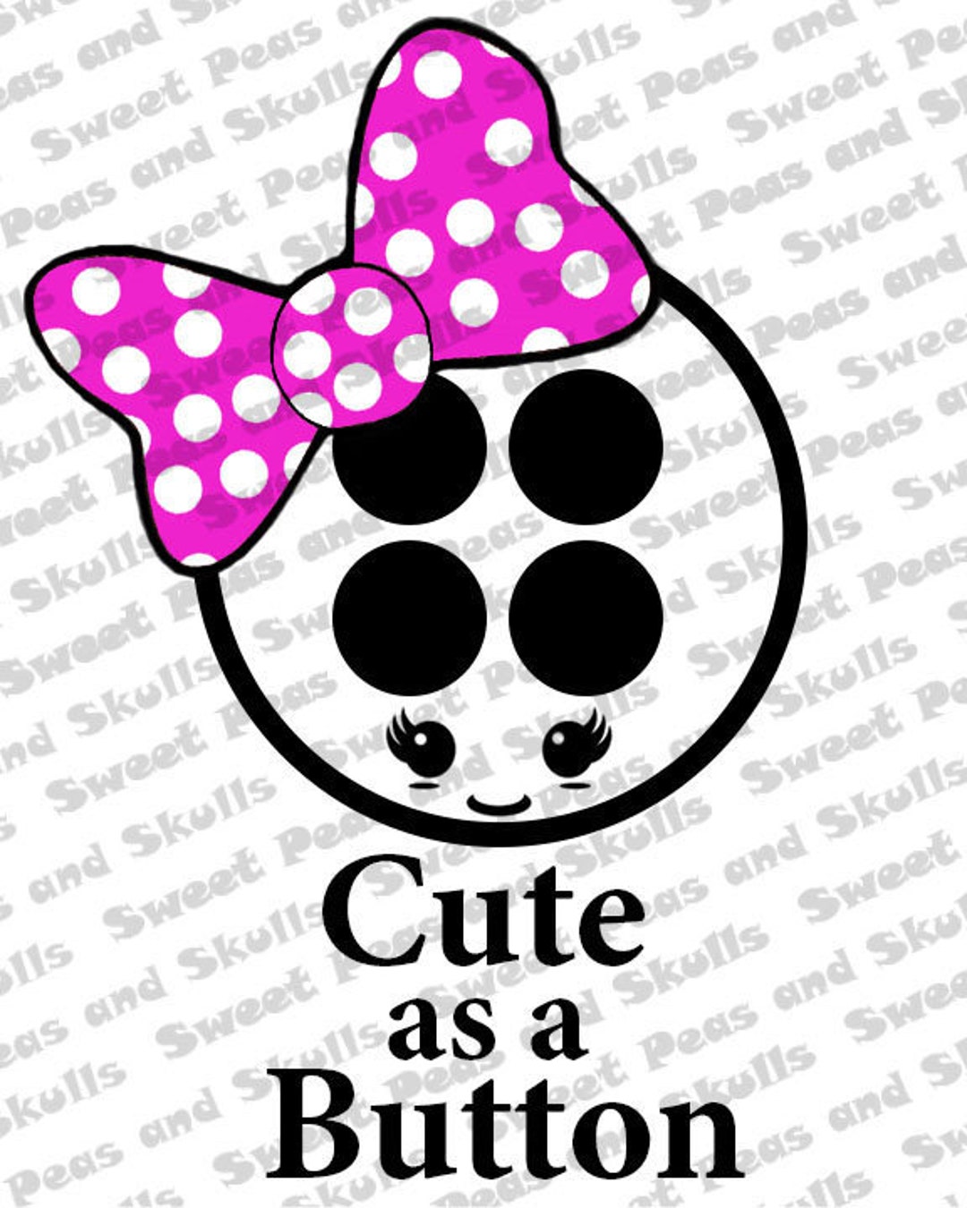 Cute as a Button SVG ONLY - Etsy