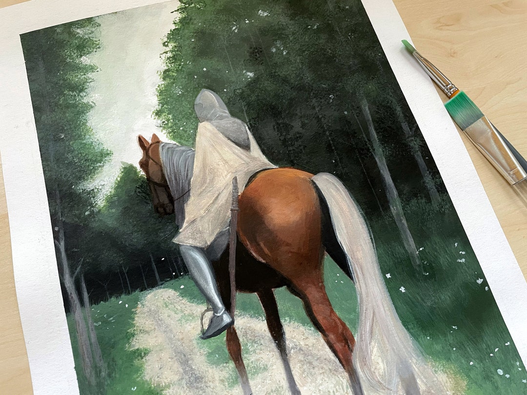 Knight - Original Watercolour and Acrylics Painting - Etsy