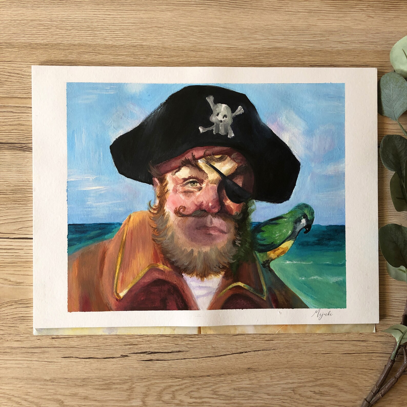 Painty the Pirate Spongebob Squarepants Watercolor | Etsy