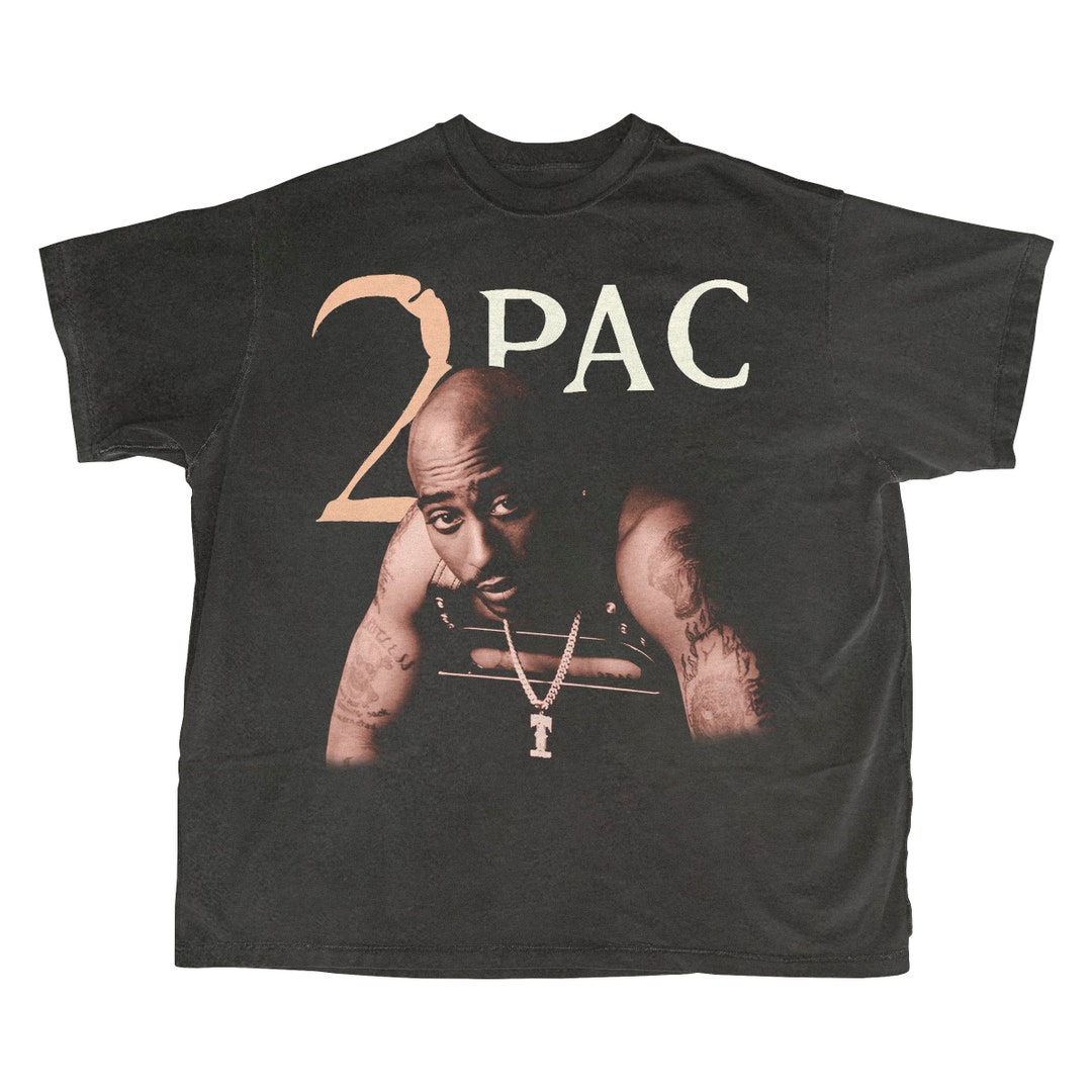 2pac Homage T-shirt Double Printed Tupac Shakur Graphic Tee - Etsy