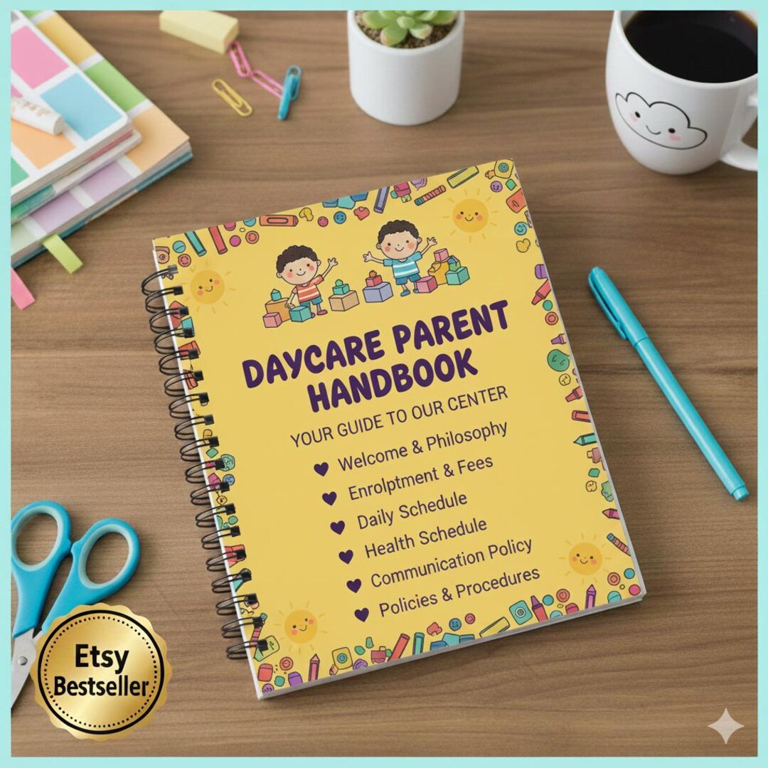 Custom Daycare Parent Handbook Template | Childcare Policies ...