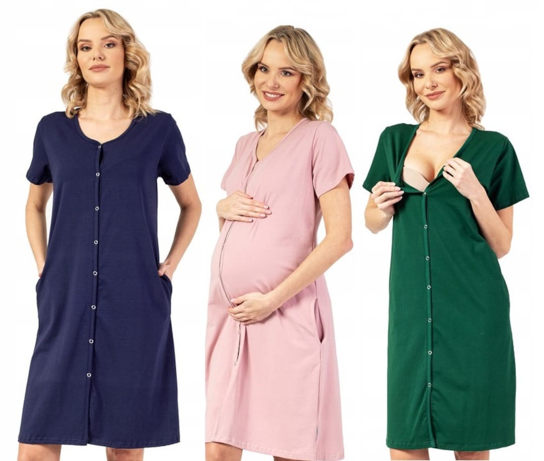 Hospital Birth Gown Simple and Elegant Maternity Pyjama Nightdress ...