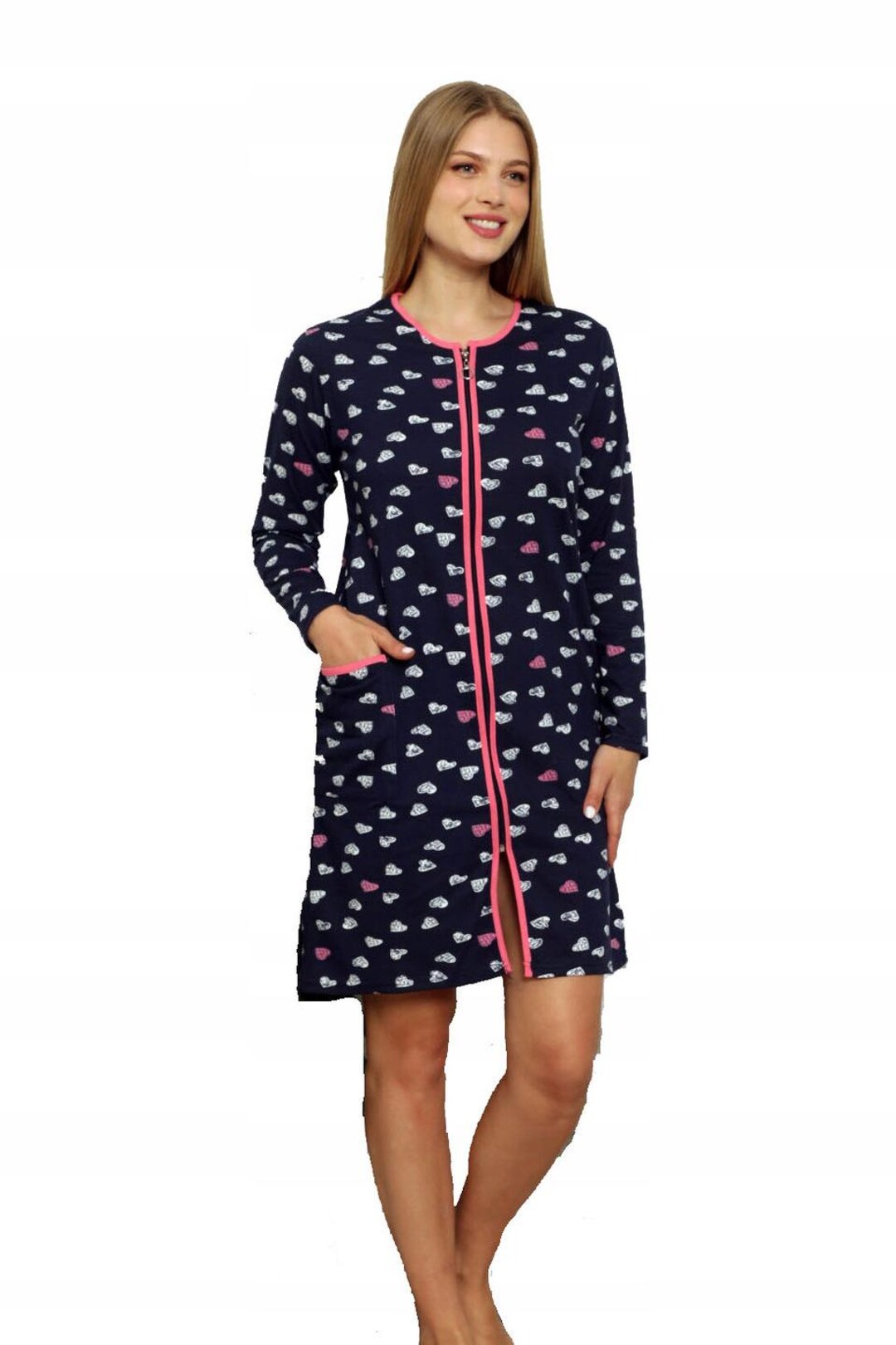 Maternity Dressing Gown Pregnancy Nursing Hospital Breastfeeding Zip ...