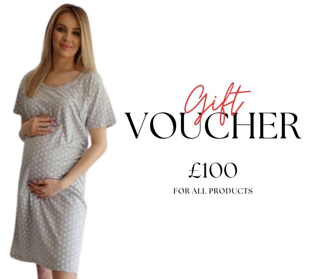 Birth Gown Gift Card Voucher Maternity Clothes Baby Shower Gift ...