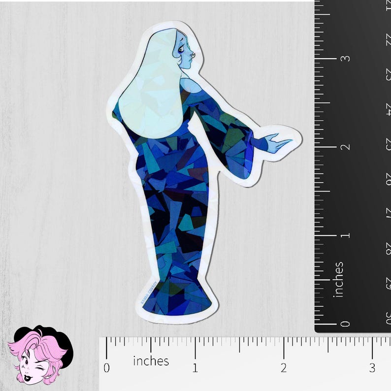 Yellow Diamond Steven Universe Sticker 3.5", Holographic Shattered Gem ...