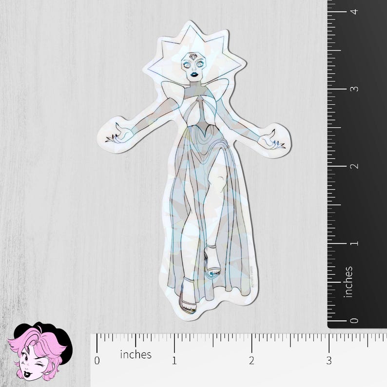 Yellow Diamond Steven Universe Sticker 3.5", Holographic Shattered Gem ...