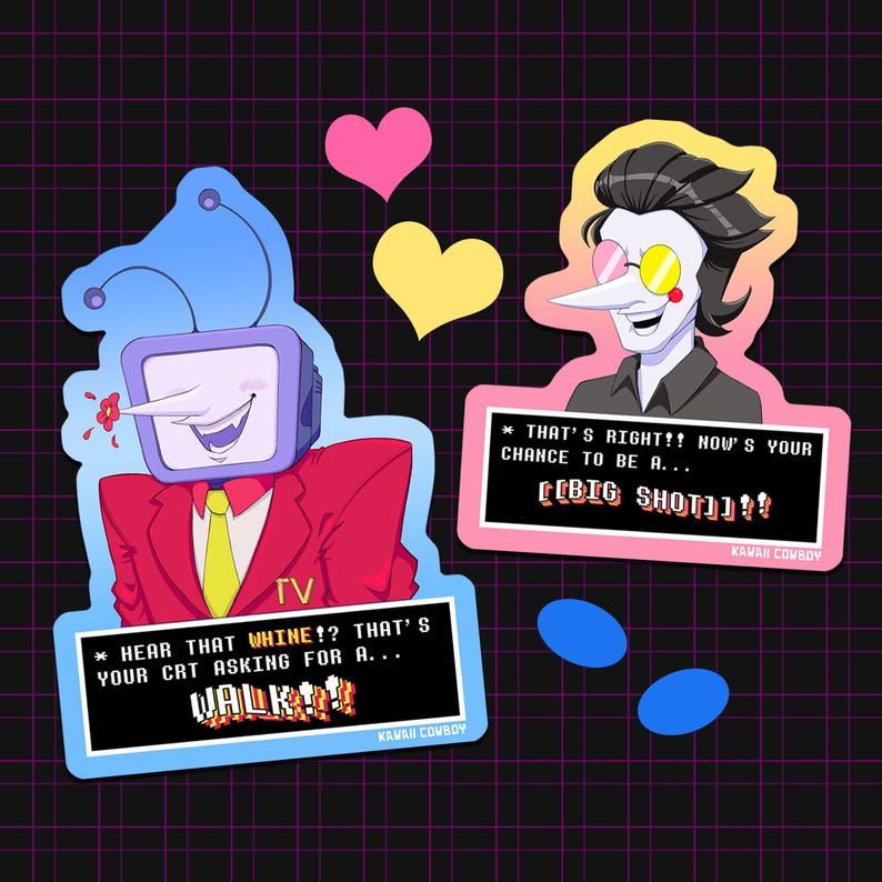 Deltarune and Undertale Sticker Pack, UTDR, Susie, Noelle, Kris, Ralsei ...