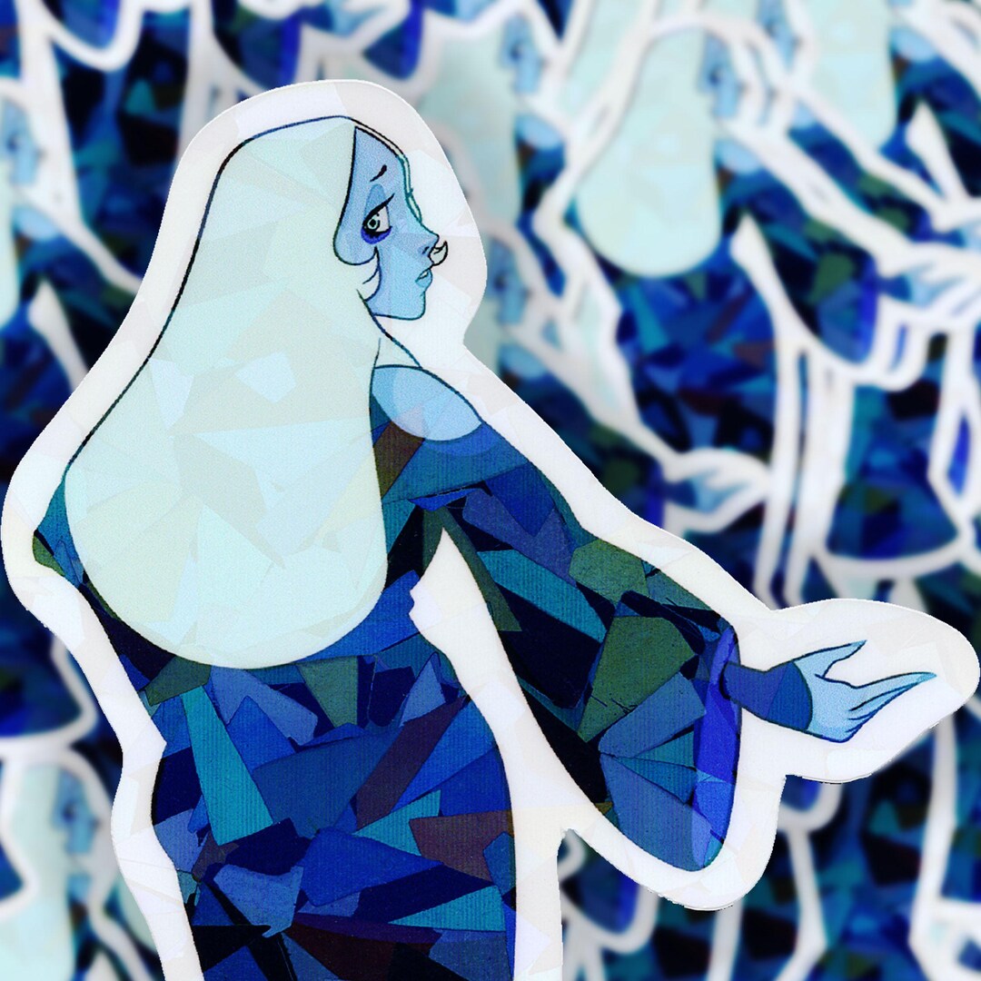 Blue Diamond Holo Shattered Gem Sticker 3.5" (steven Universe) - Etsy