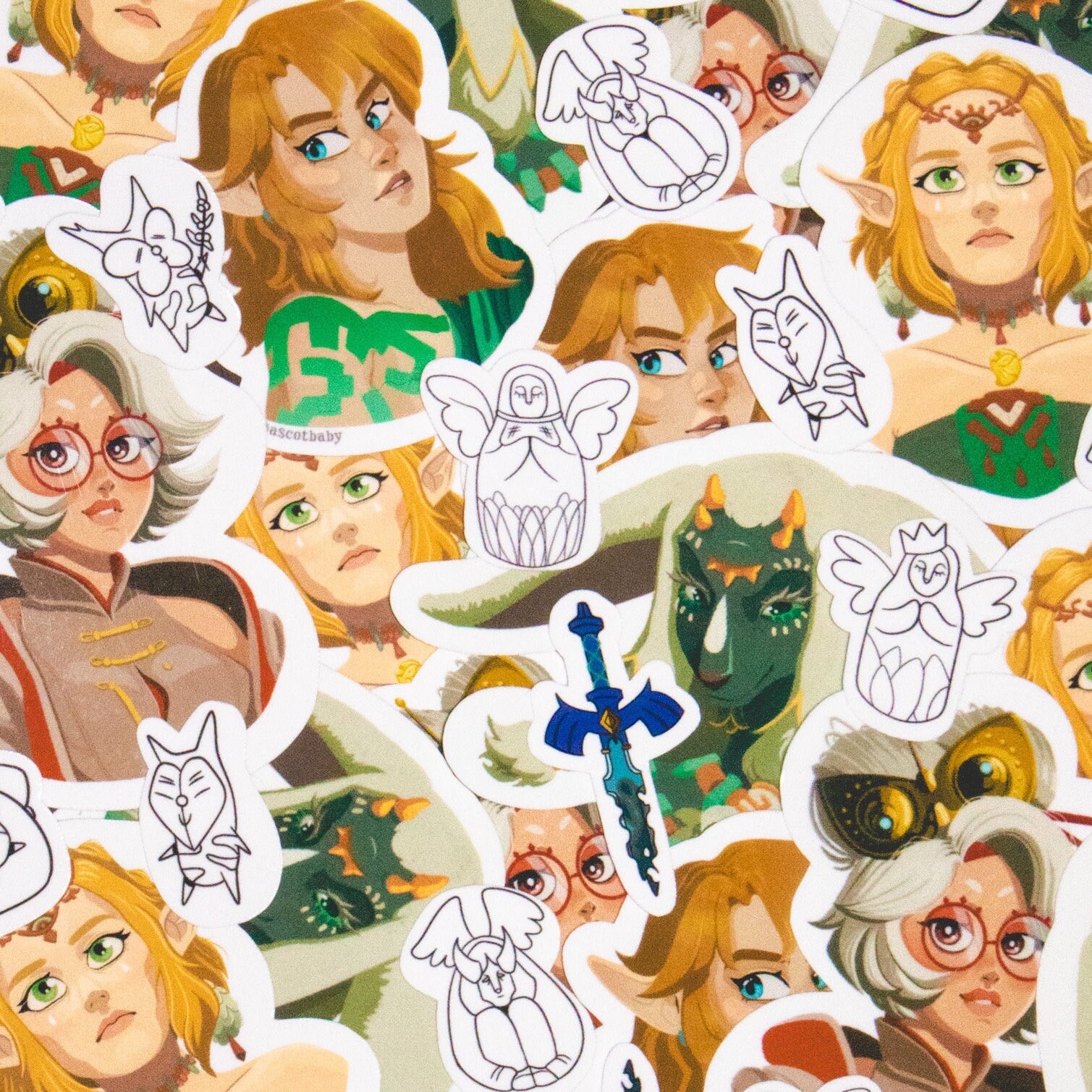 TOTK Vinyl Stickers Rauru Link Zelda Purah Koruks - Etsy