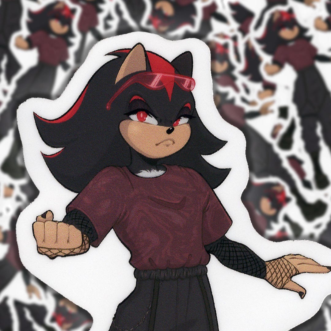 Emo Shadow Sticker 4" (sonic the Hedgehog) - Etsy