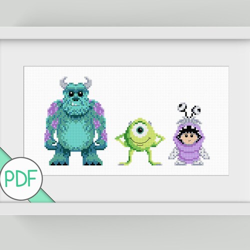 Animated Characters Cross Stitch Pattern PDF INSTANT DOWNLOAD - Etsy