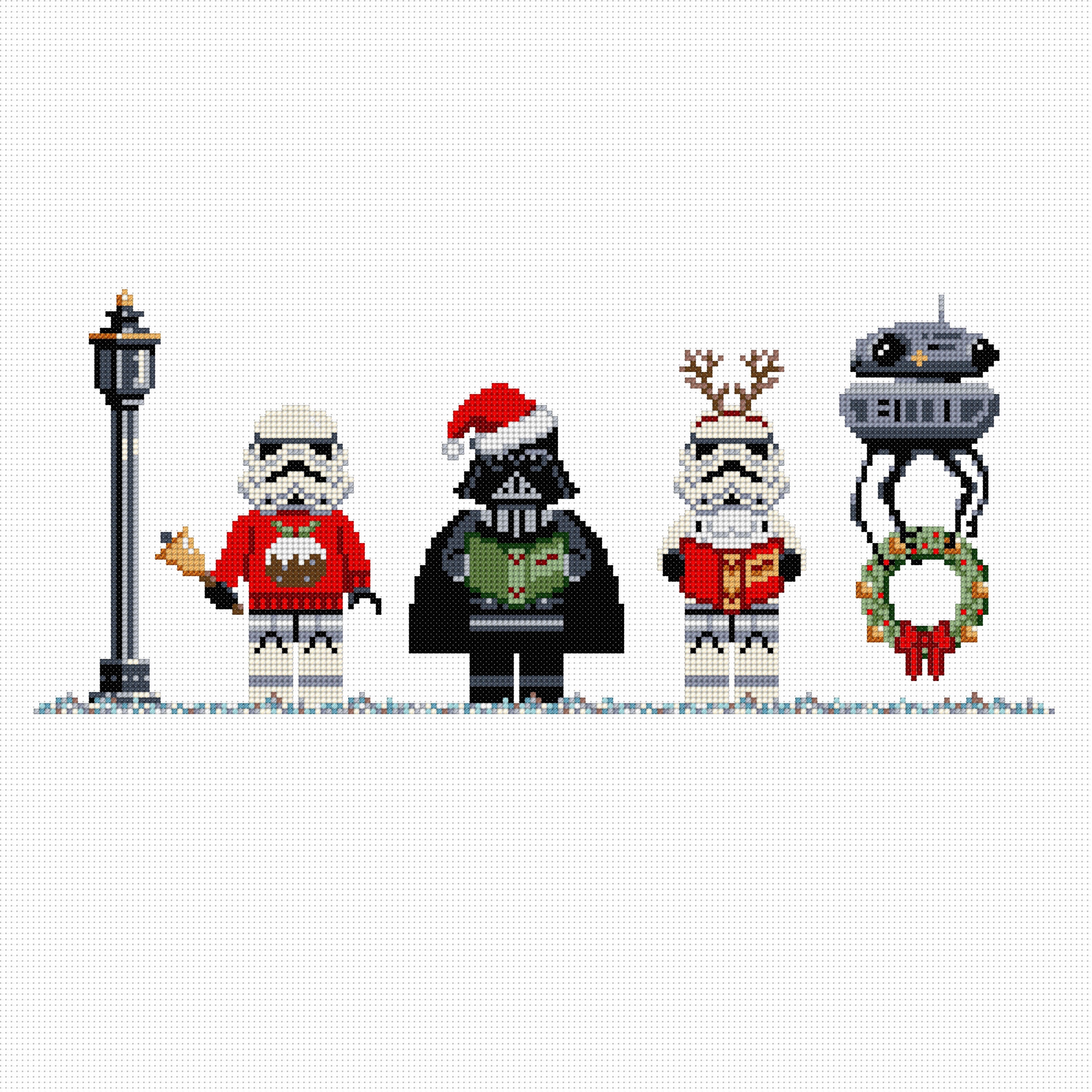 Star Character Christmas Carol Singers Cross Stitch Pattern - Etsy