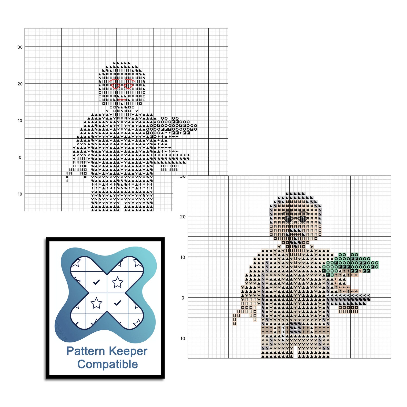 Karate Characters Cross Stitch Pattern, PDF INSTANT DOWNLOAD - Etsy