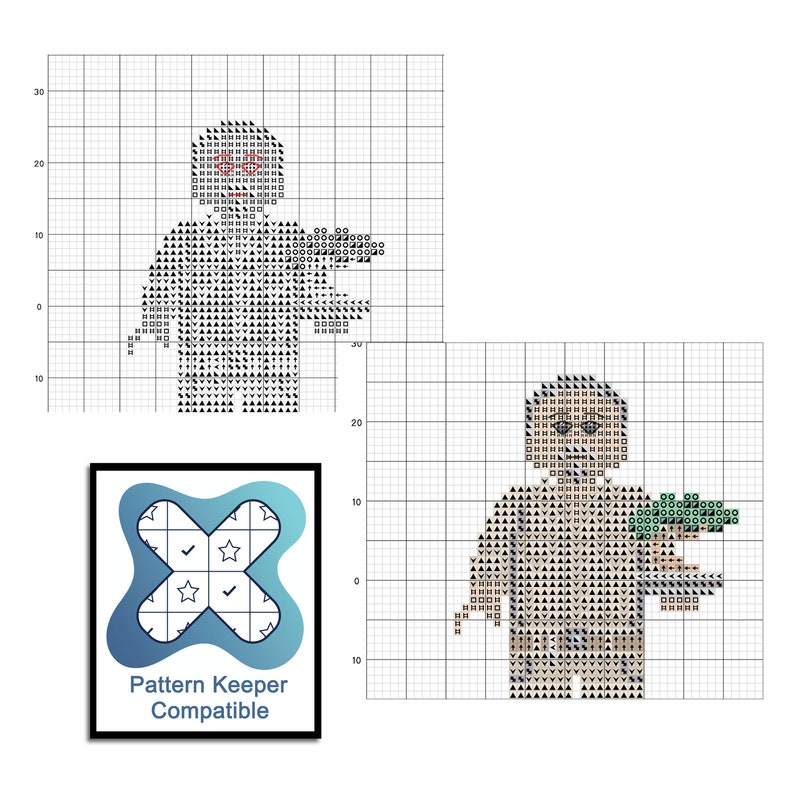 Karate Characters Cross Stitch Pattern, PDF INSTANT DOWNLOAD - Etsy