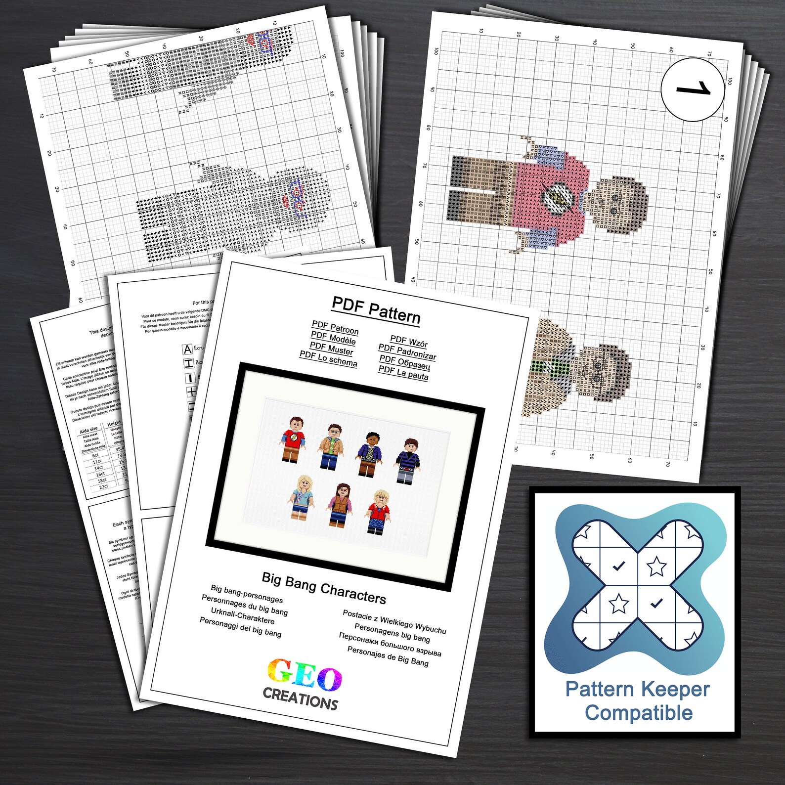Big Bang Characters Cross Stitch Pattern PDF INSTANT DOWNLOAD - Etsy