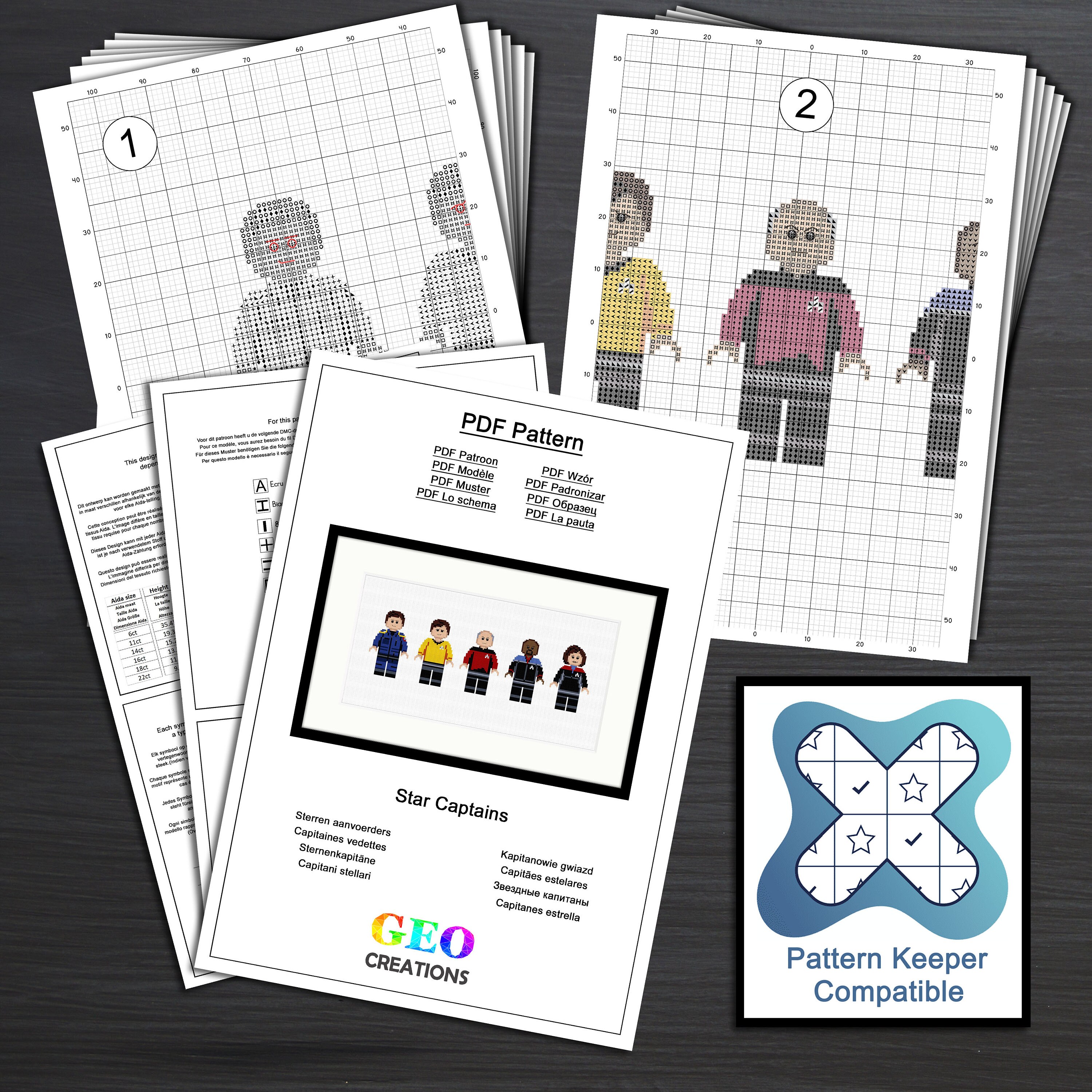 Star Captains Characters Cross Stitch Pattern PDF INSTANT | Etsy