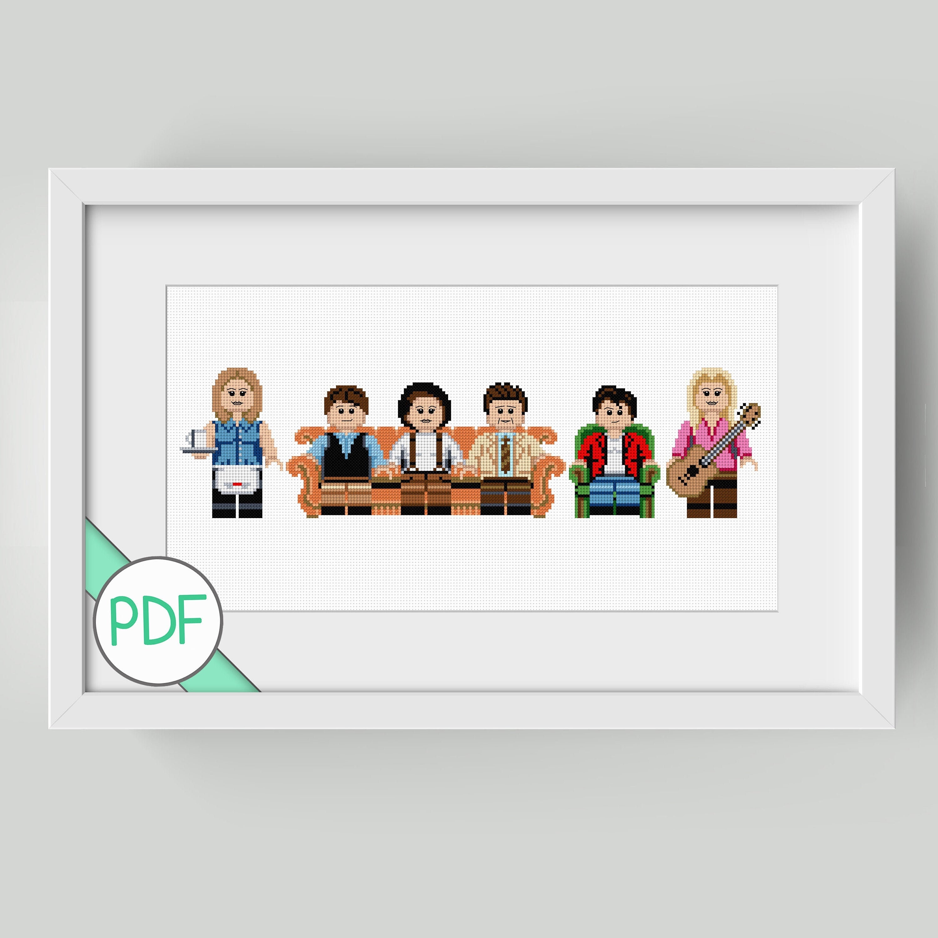 Friend Characters Cross Stitch Pattern PDF INSTANT DOWNLOAD | Etsy