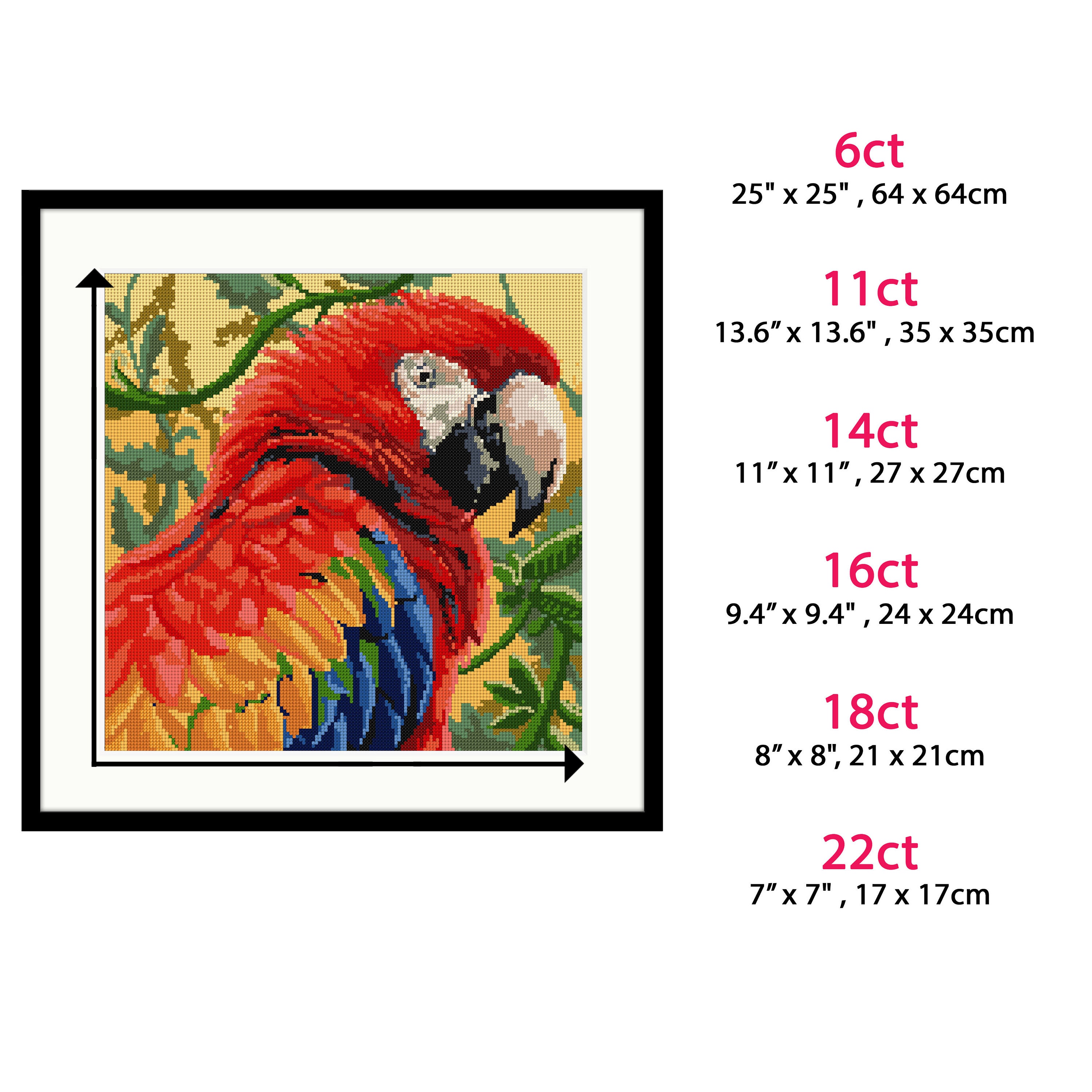 Cross Stitch Pattern : Parrot PDF INSTANT DOWNLOAD | Etsy