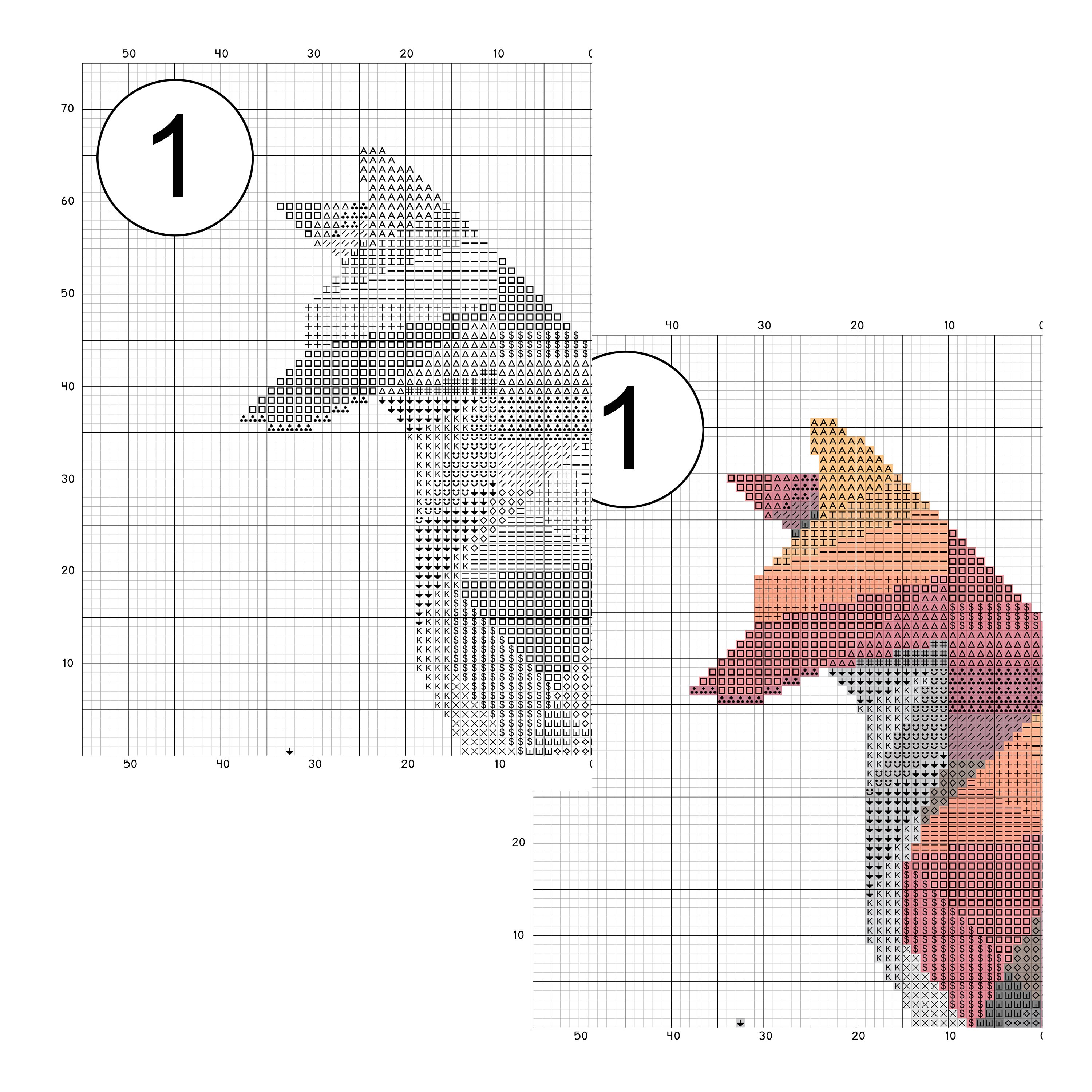 Geometric Fox Cross Stitch Pattern PDF INSTANT DOWNLOAD | Etsy