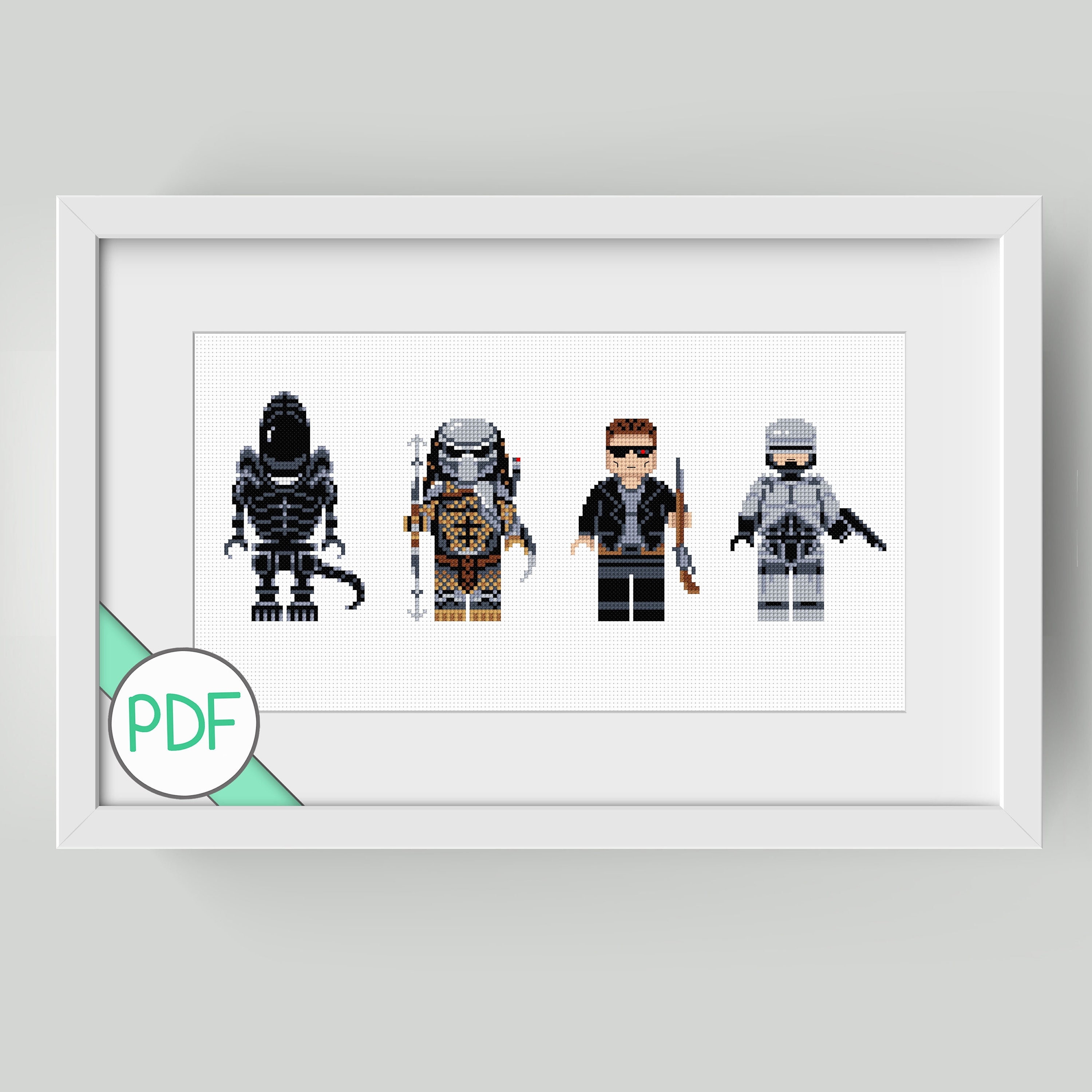 Sci Fi Characters Cross Stitch Pattern PDF INSTANT DOWNLOAD | Etsy