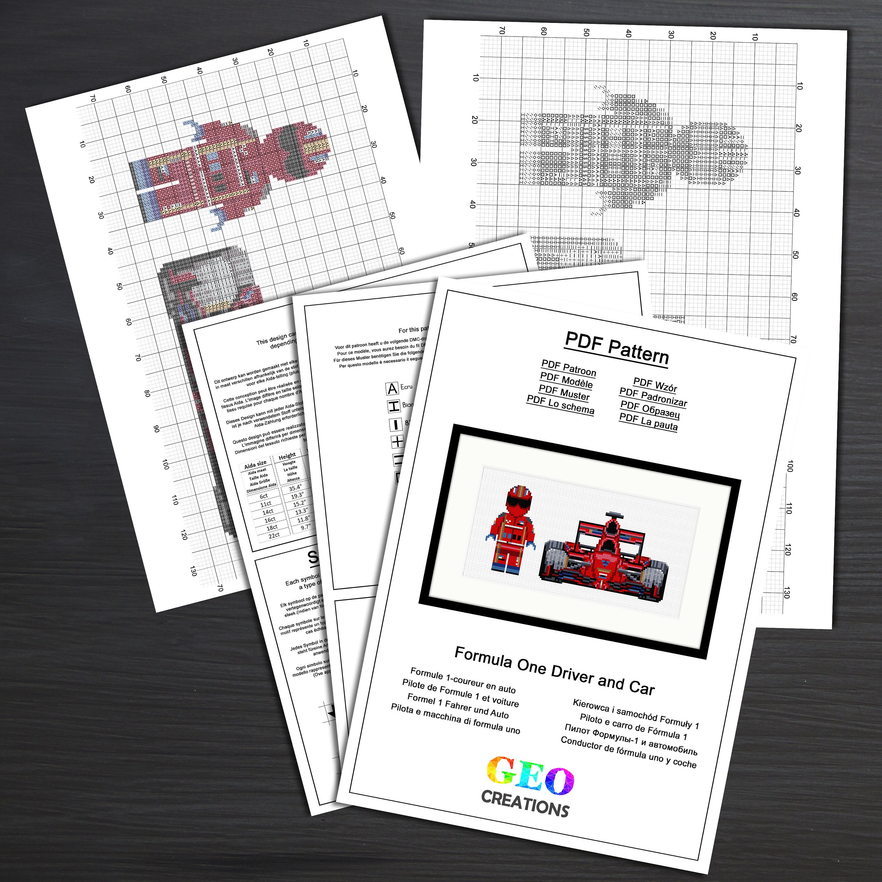 Cross Stitch Pattern: Formula One Racing Driver and Car PDF - Etsy UK