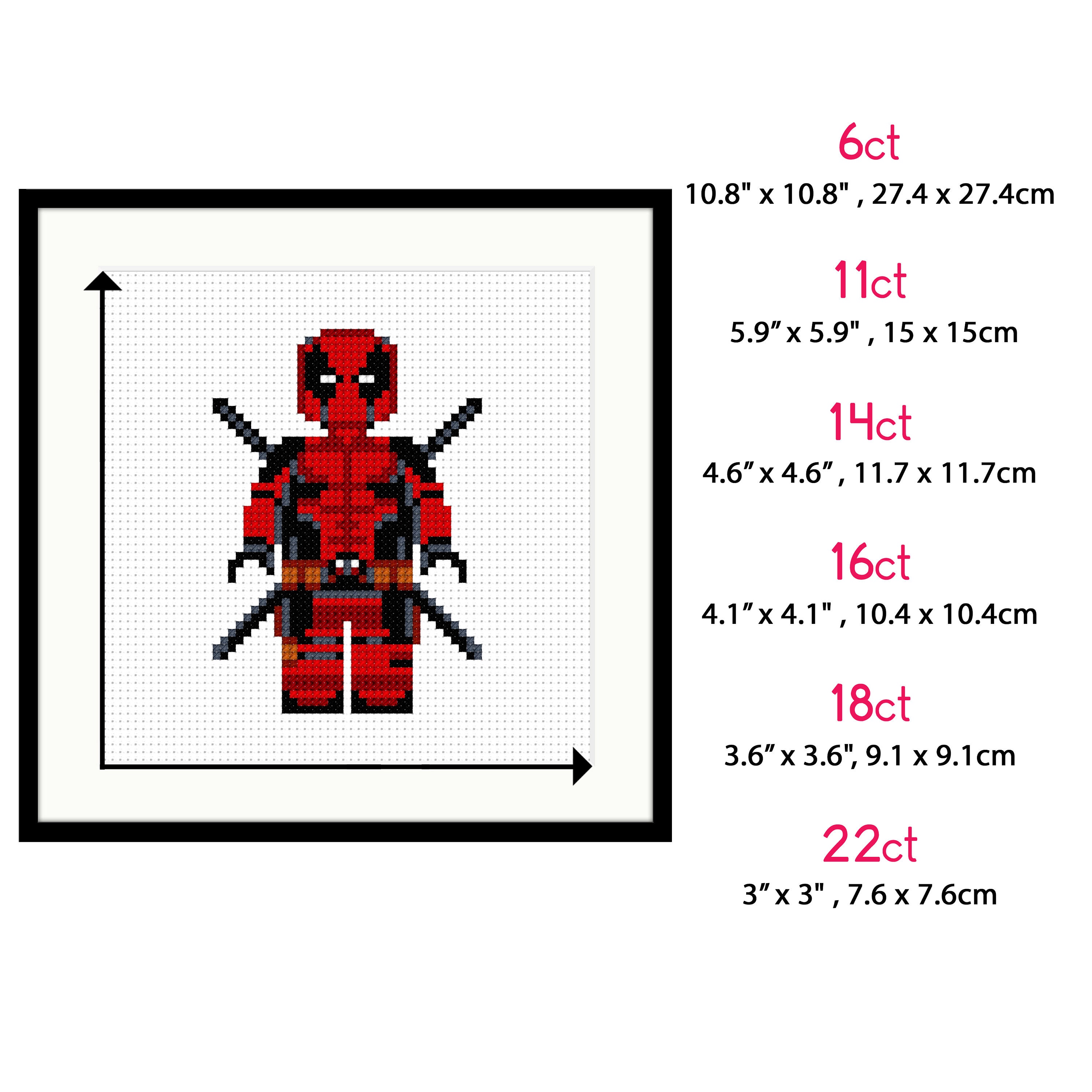 Death Pool Character Cross Stitch Pattern PDF INSTANT | Etsy