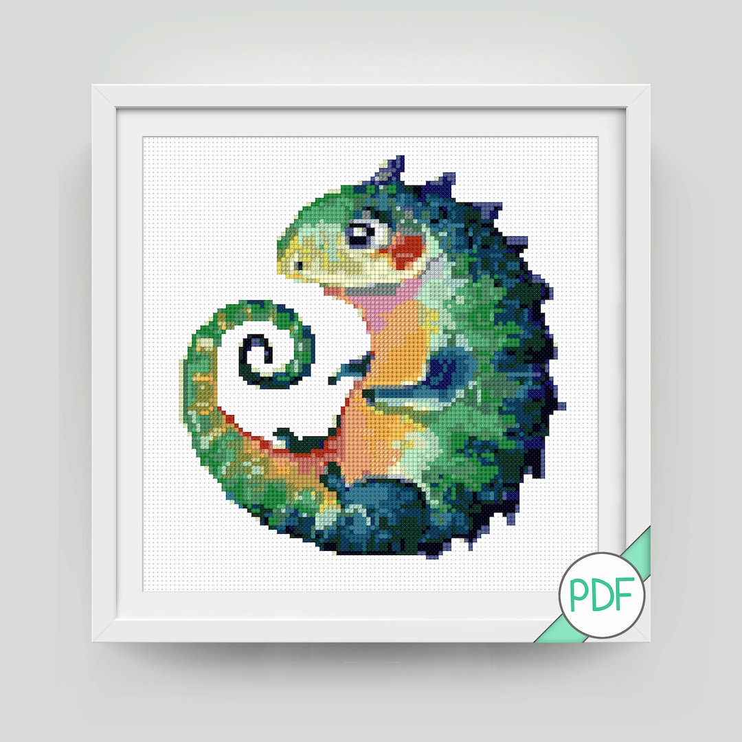Baby Lizard Cross Stitch Pattern, PDF INSTANT DOWNLOAD - Etsy