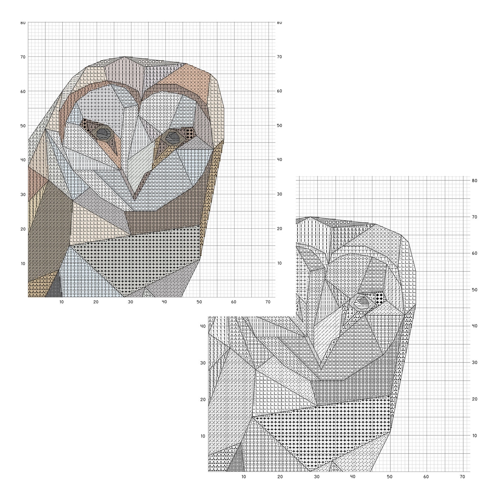 Advanced Cross Stitch Pattern: Geometric Barn Owl by Geo Creations Uk ...