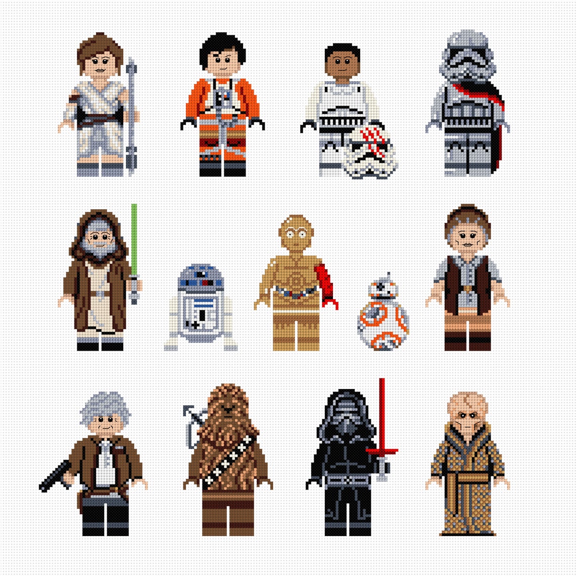 Cross Stitch Pattern: Collection of Star Character Sequel PDF - Etsy