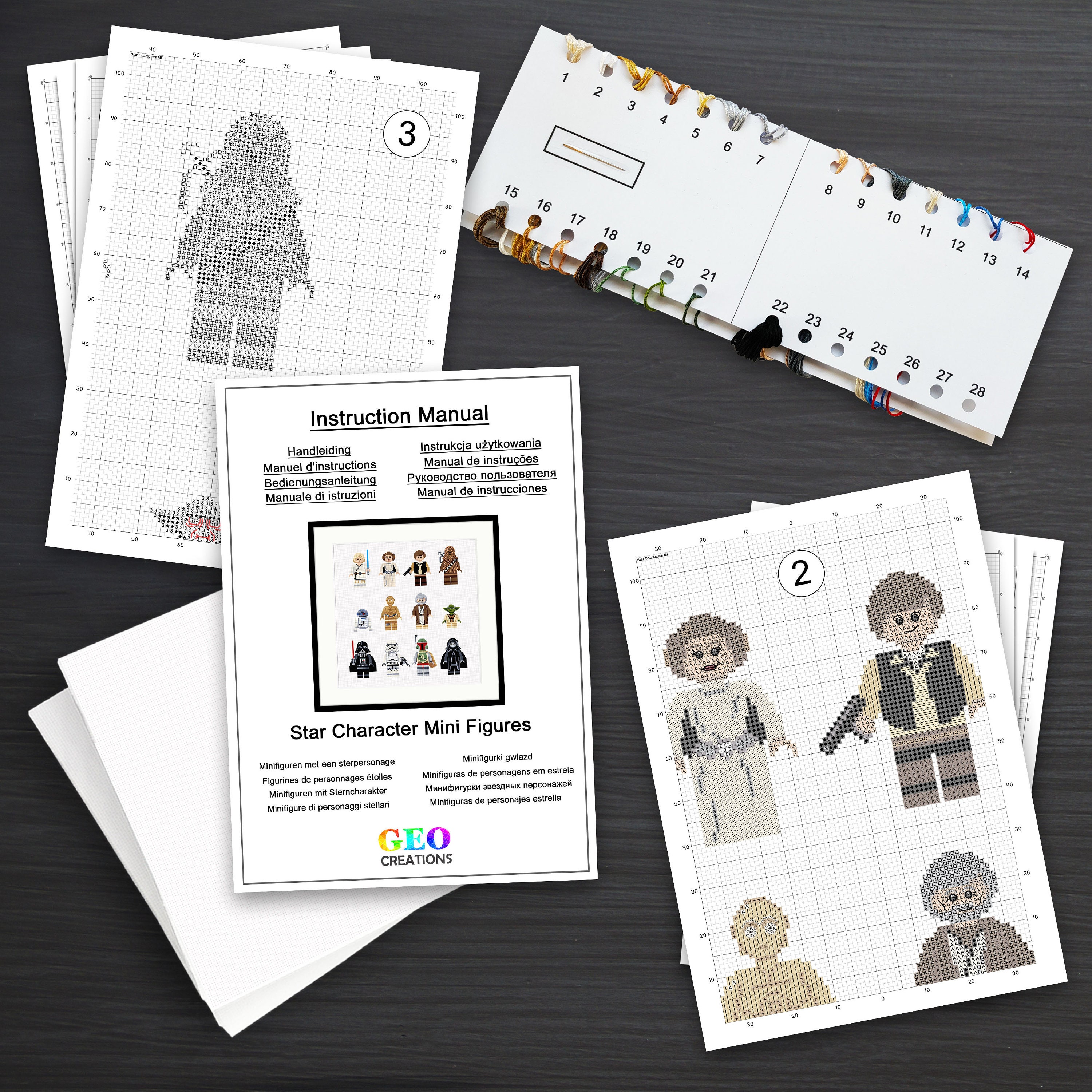 Cross Stitch Kit: Collection of Star Characters - Etsy UK
