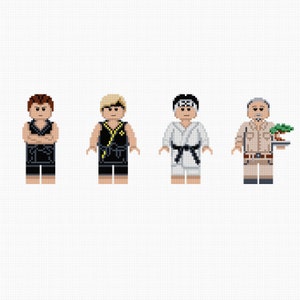 Karate Characters Cross Stitch Pattern, PDF INSTANT DOWNLOAD - Etsy
