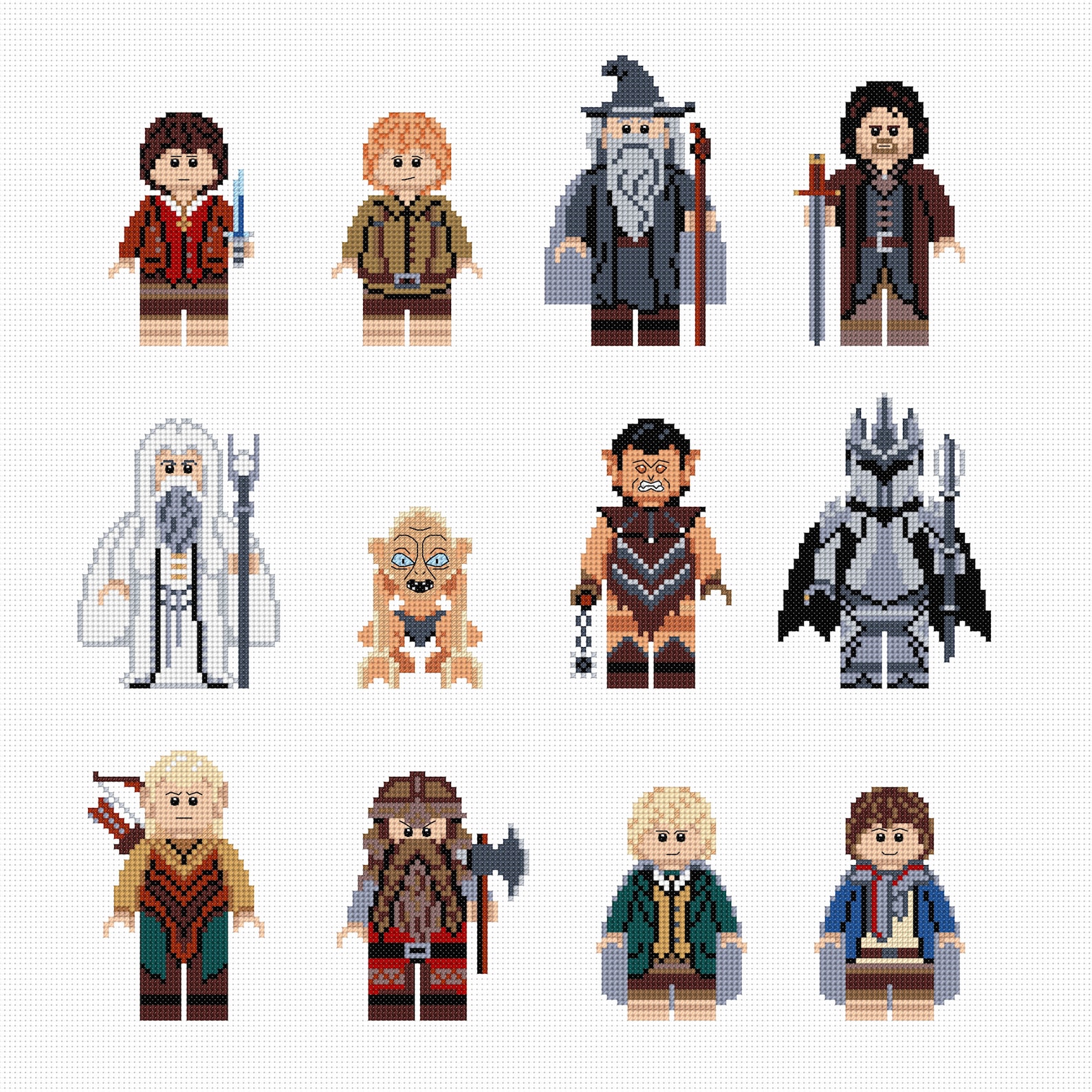 Fellowship Characters Cross Stitch Pattern, PDF INSTANT DOWNLOAD - Etsy