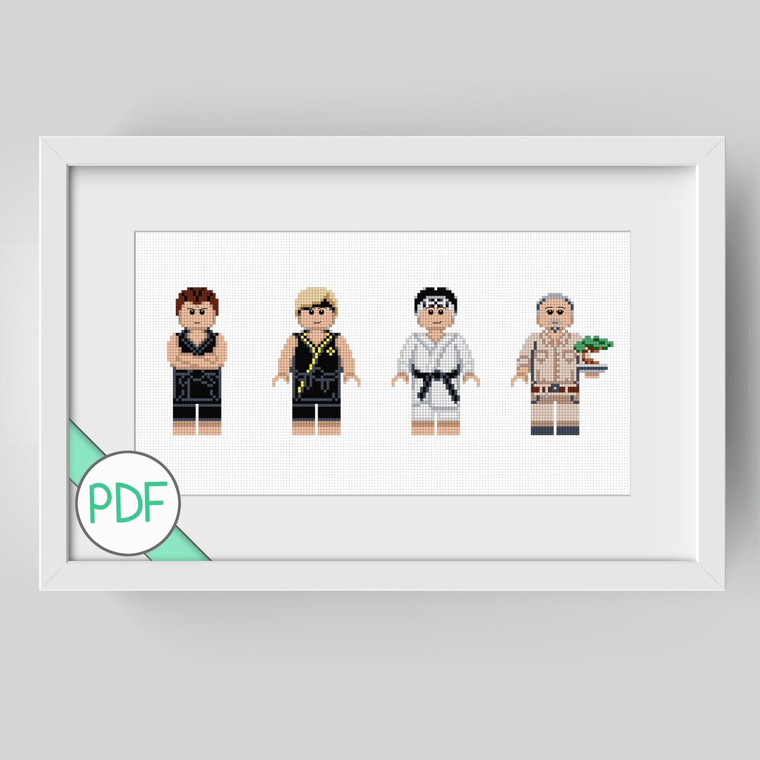 Karate Characters Cross Stitch Pattern, PDF INSTANT DOWNLOAD - Etsy