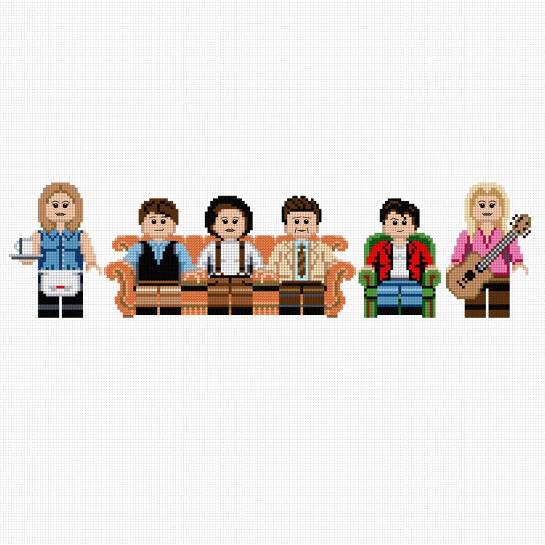 Friend Characters Cross Stitch Pattern PDF INSTANT DOWNLOAD | Etsy