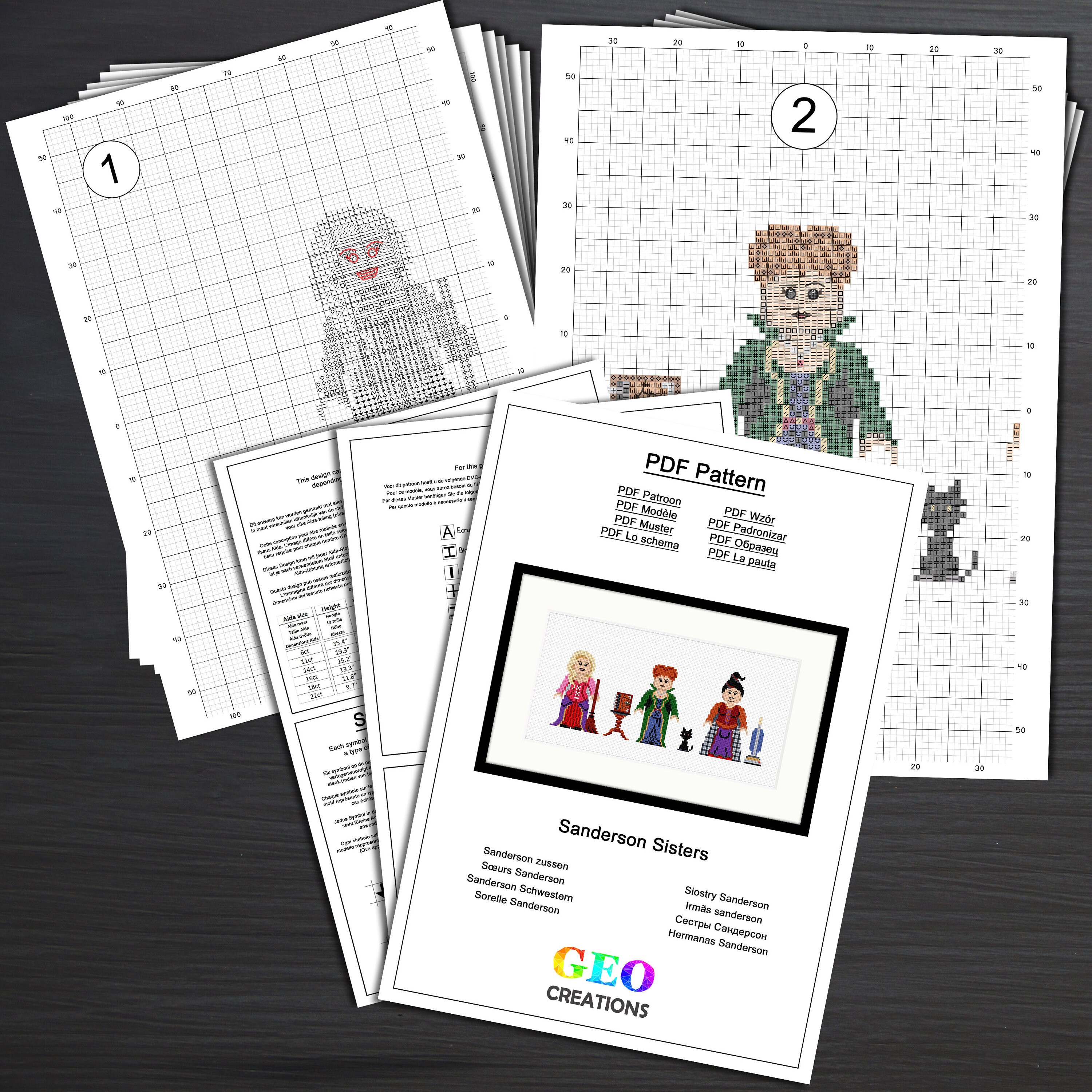 Sanderson Sisters Cross Stitch Pattern PDF INSTANT DOWNLOAD | Etsy