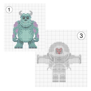 Animated Characters Cross Stitch Pattern, PDF INSTANT DOWNLOAD - Etsy