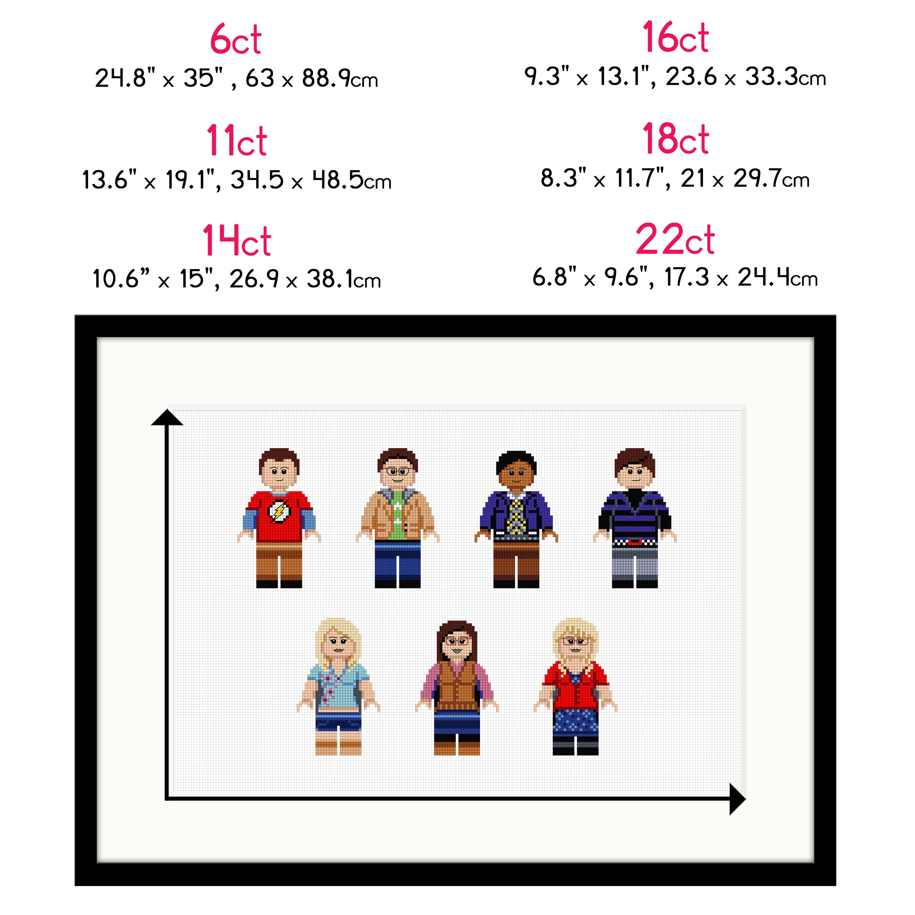 Big Bang Characters Cross Stitch Pattern PDF INSTANT DOWNLOAD - Etsy ...