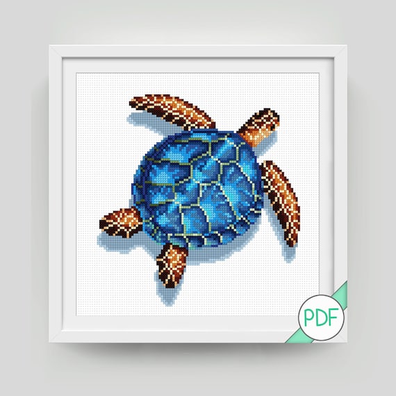 Cross Stitch Pattern: Sea Turtle PDF INSTANT DOWNLOAD | Etsy