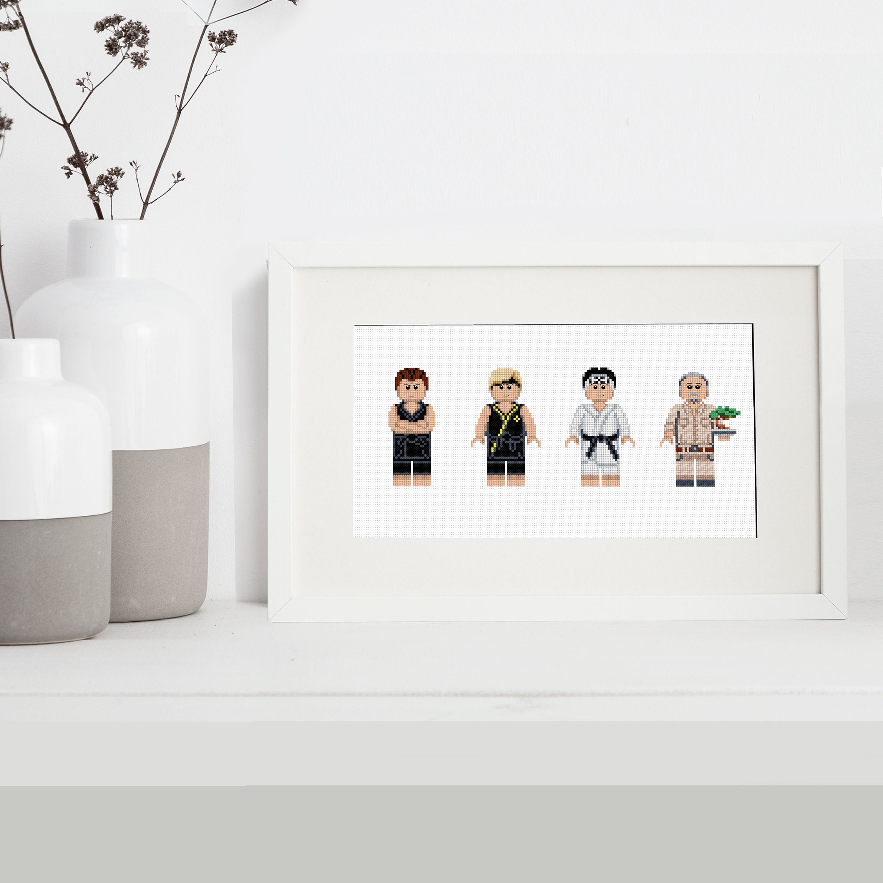Karate Characters Cross Stitch Pattern, PDF INSTANT DOWNLOAD - Etsy