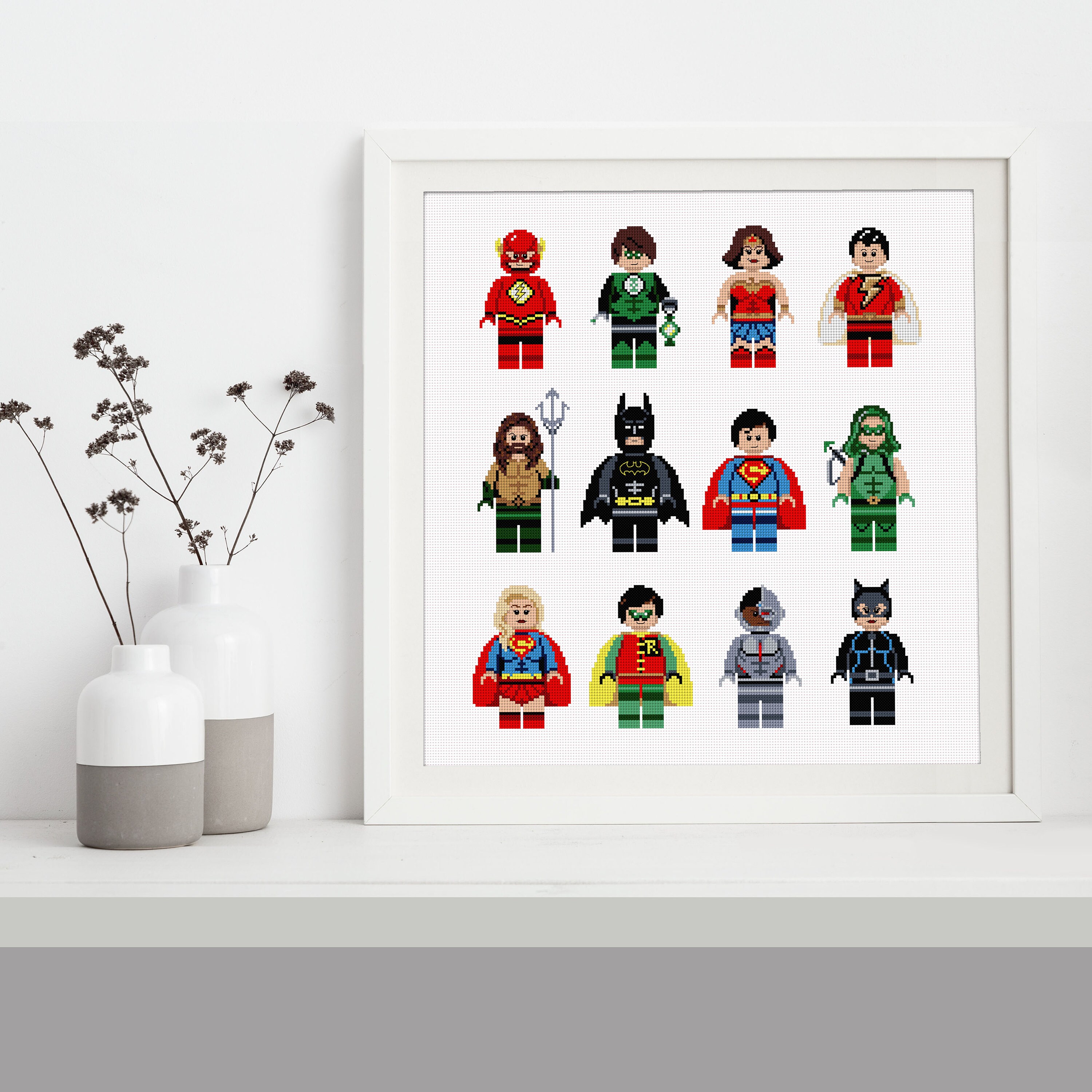 Superhero Characters Cross Stitch Pattern PDF INSTANT | Etsy