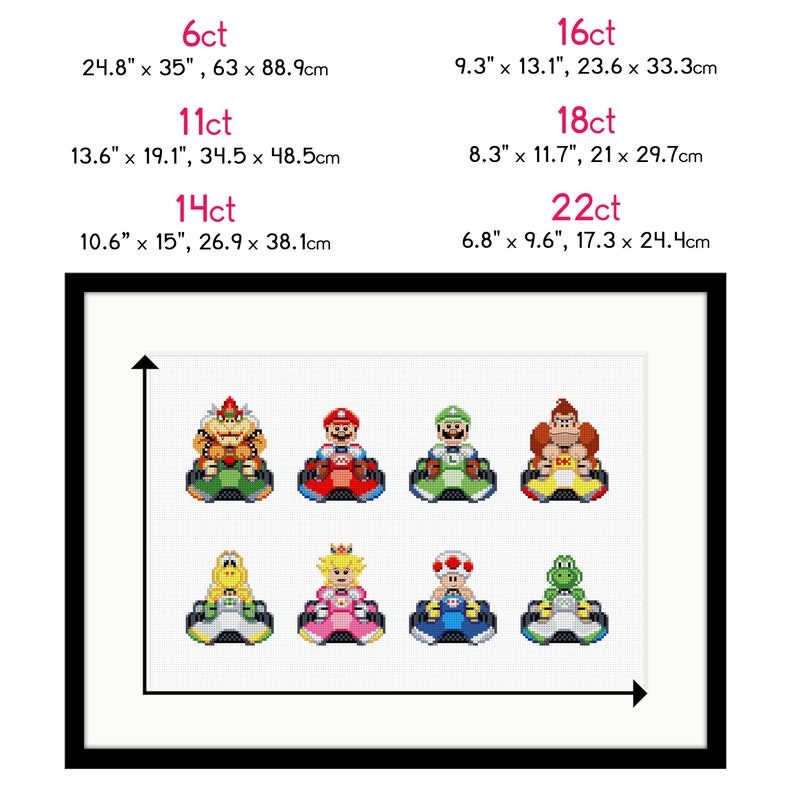 Cross Stitch Pattern: Go-kart Characters, PDF INSTANT DOWNLOAD - Etsy