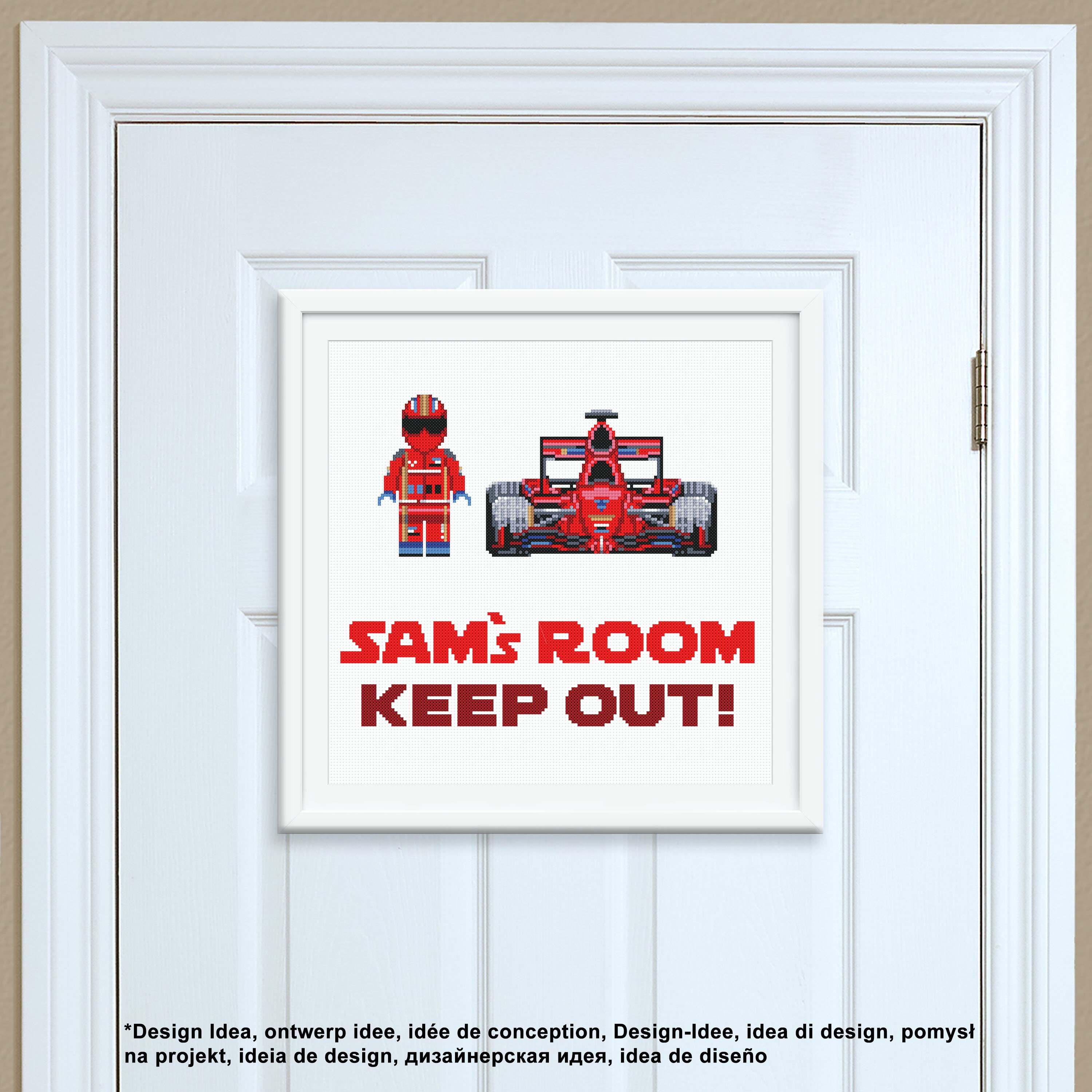 Cross Stitch Pattern: Formula One Racing Driver and Car PDF - Etsy UK