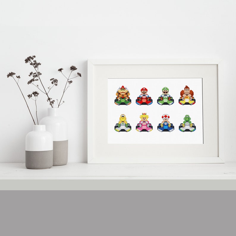 Cross Stitch Pattern: Go-kart Characters, PDF INSTANT DOWNLOAD - Etsy