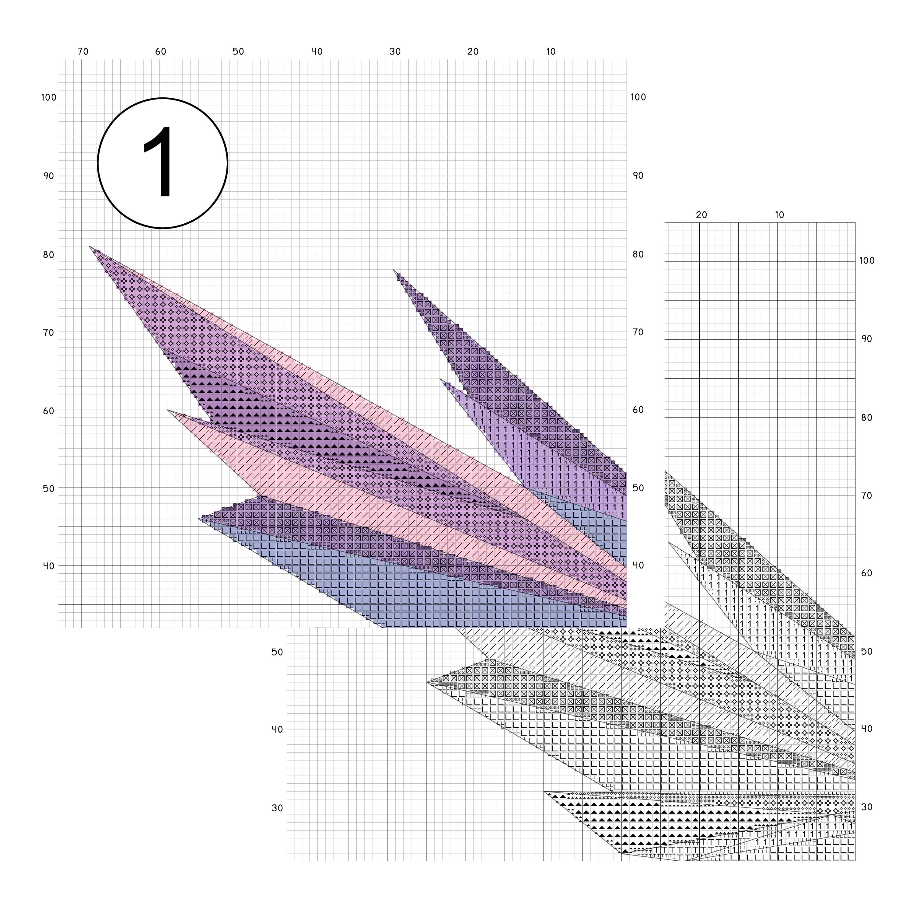 Advanced Cross Stitch Pattern: Geometric Hummingbird - Etsy