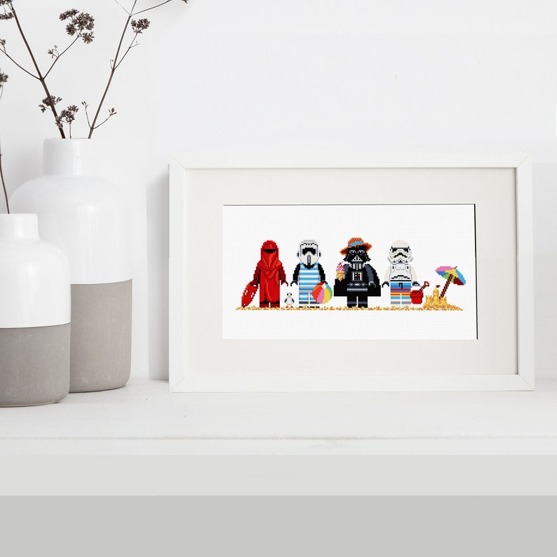 Star Character Day at the Beach Cross Stitch Pattern PDF | Etsy