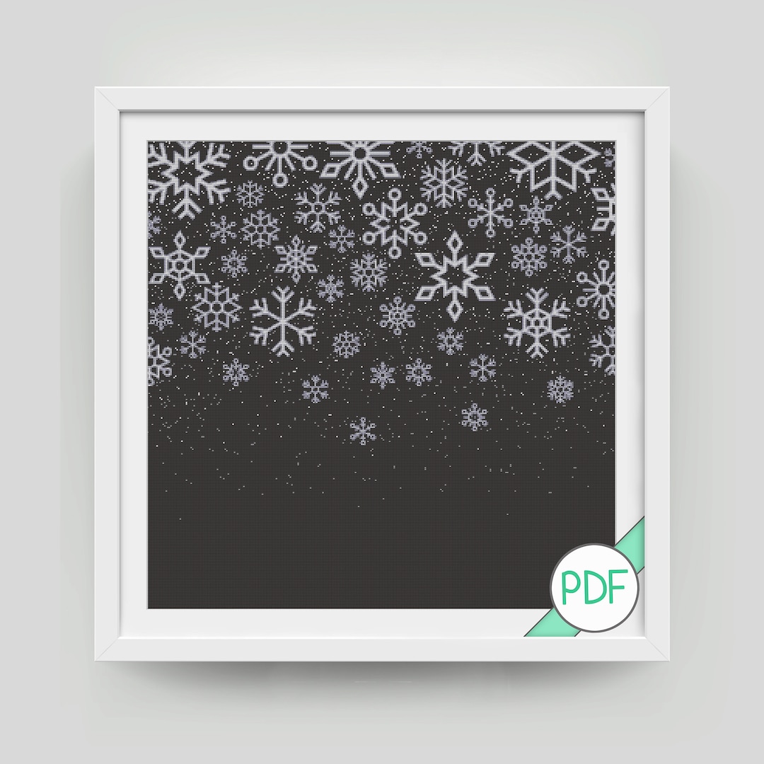 Cross Stitch Patterns: Snowy Night Pattern and 20 Snowflake Designs ...