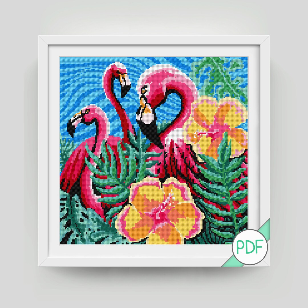 Flamingos Cross Stitch Pattern PDF INSTANT DOWNLOAD - Etsy