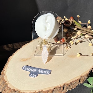 THE ORIGINAL Gold and Opalescent Ghost Earrings | Halloween | Polymer ...