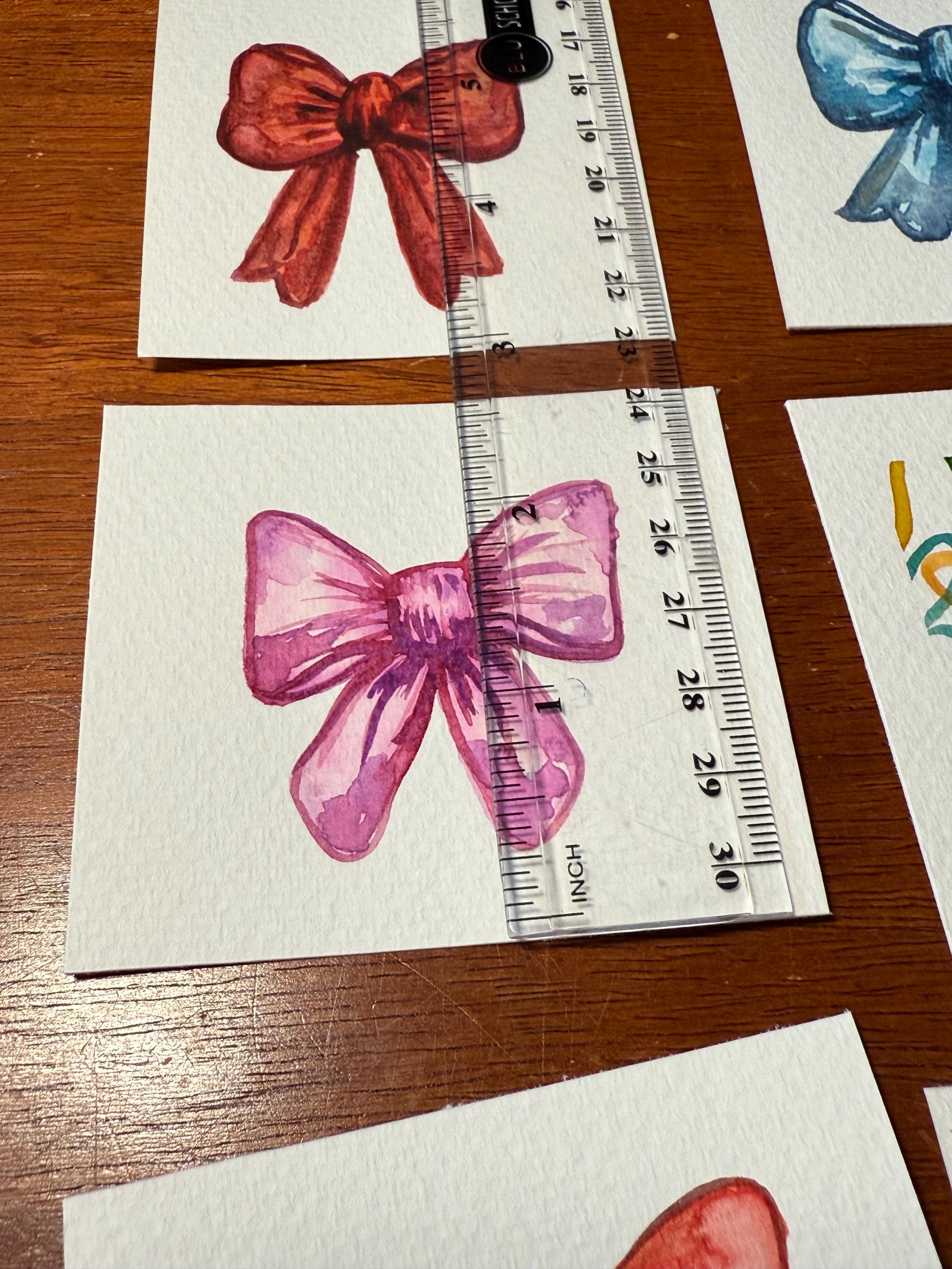 Hand Painted Christmas Gift Tags | Watercolor Gift Tags | Bow Christmas ...