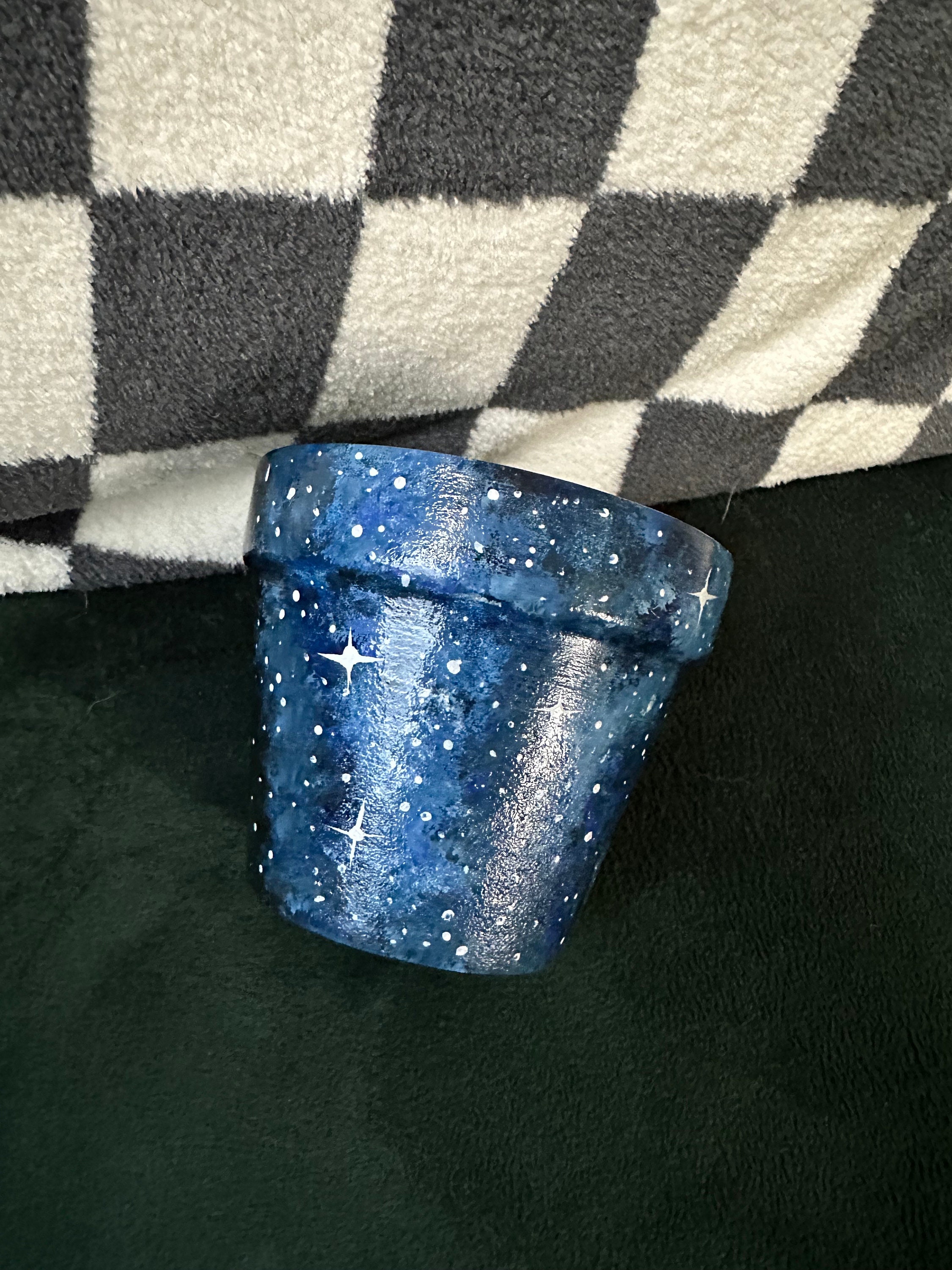 Galaxy Painted Plant Pot Painted Pot Hand-painted Planter Cute Planter ...